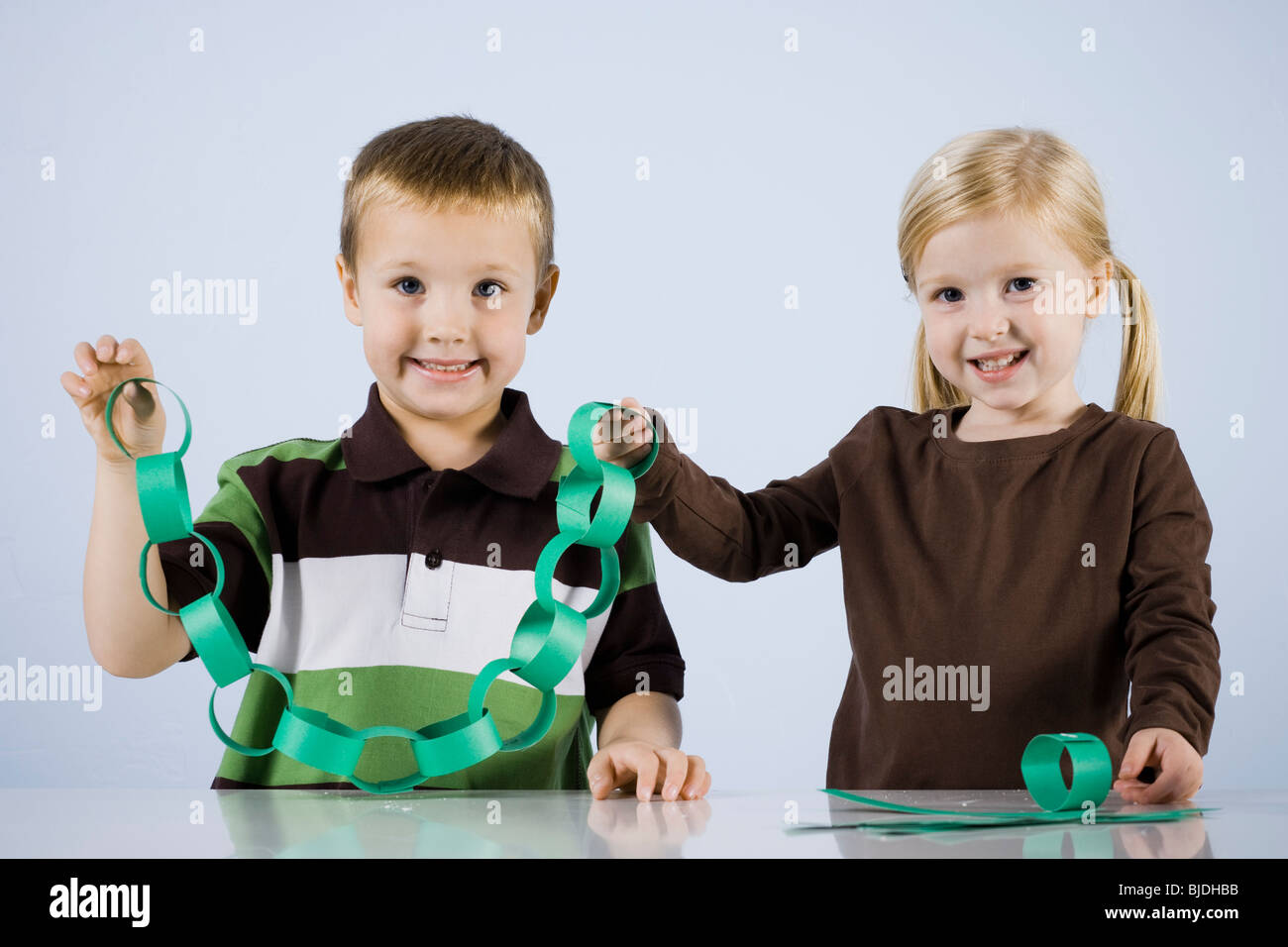 children making crafts Stock Photo - Alamy