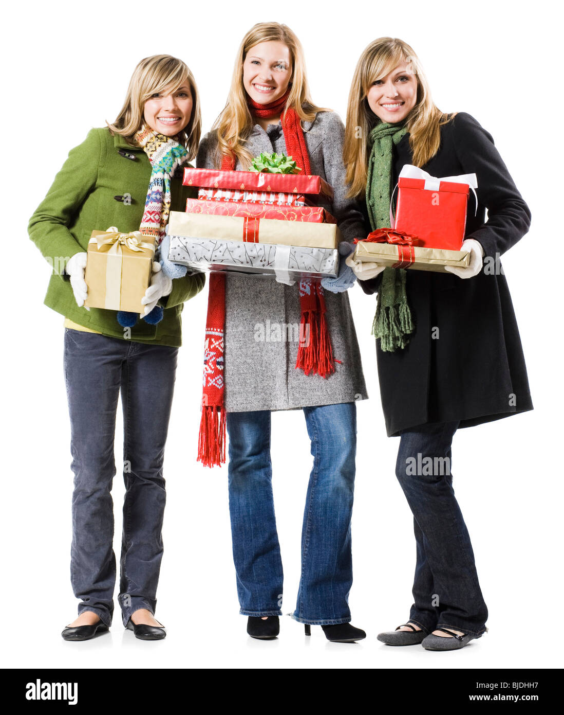 girls with presents Stock Photo - Alamy