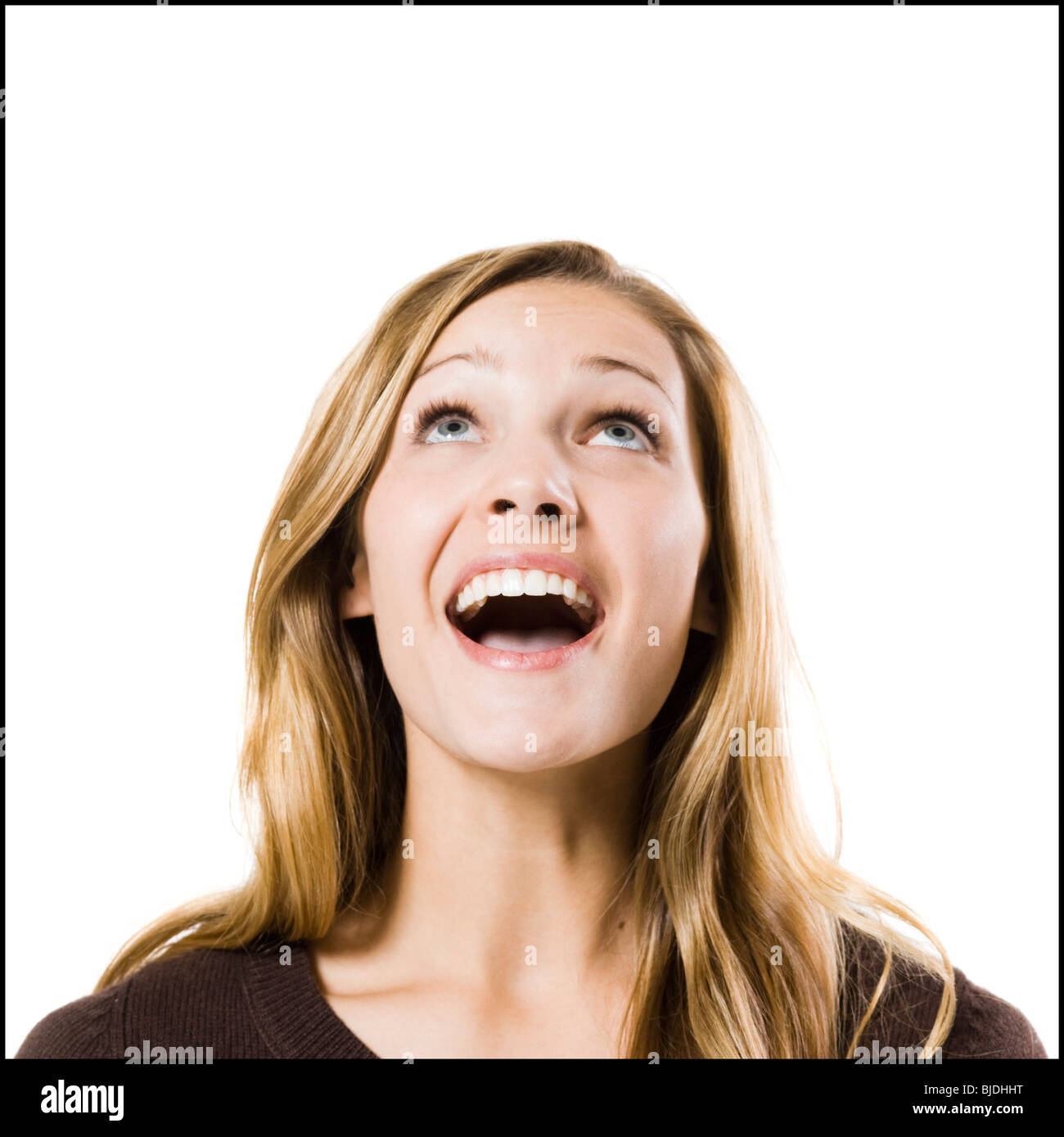 girl looking up Stock Photo - Alamy