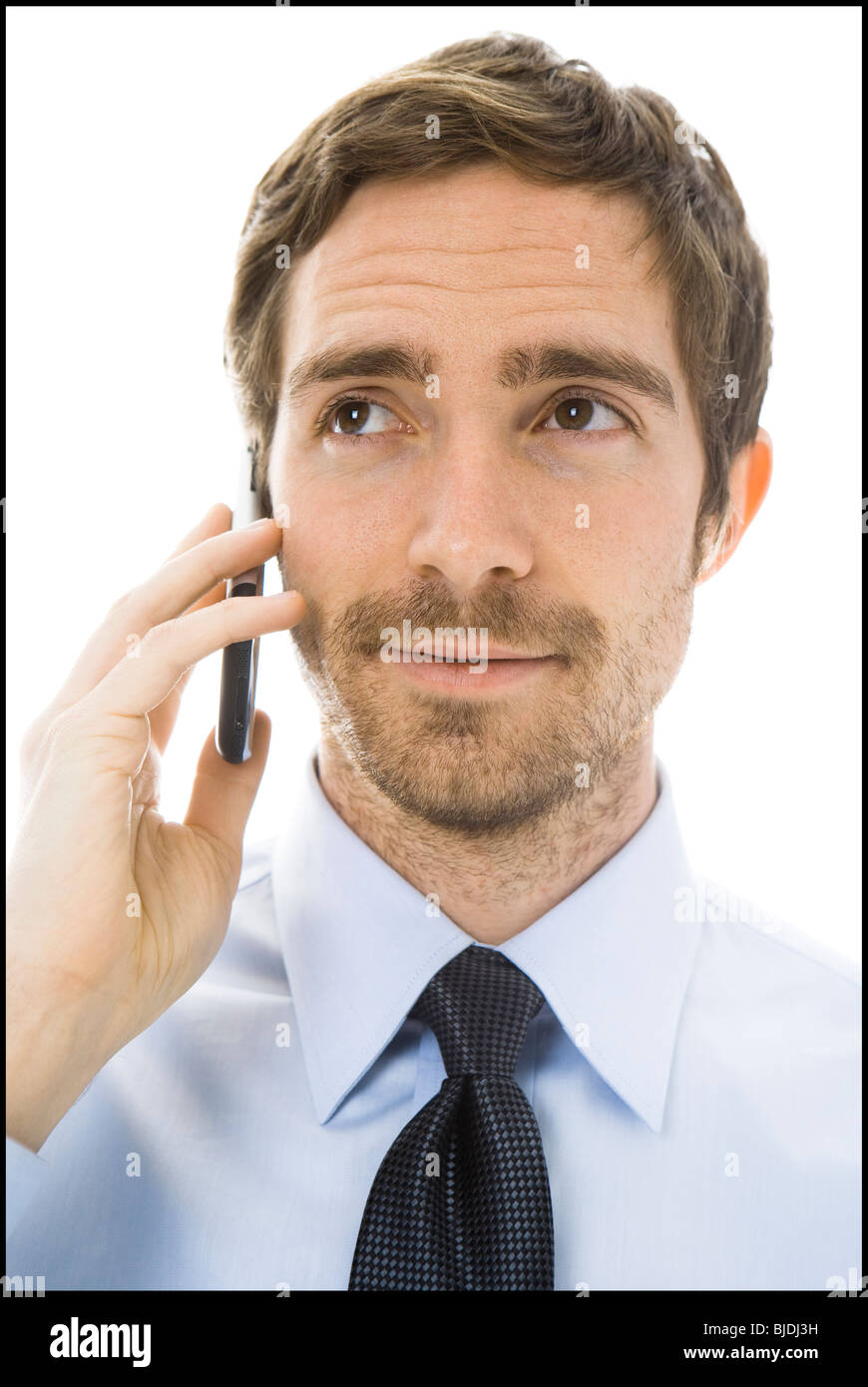man on his iPhone Stock Photo - Alamy