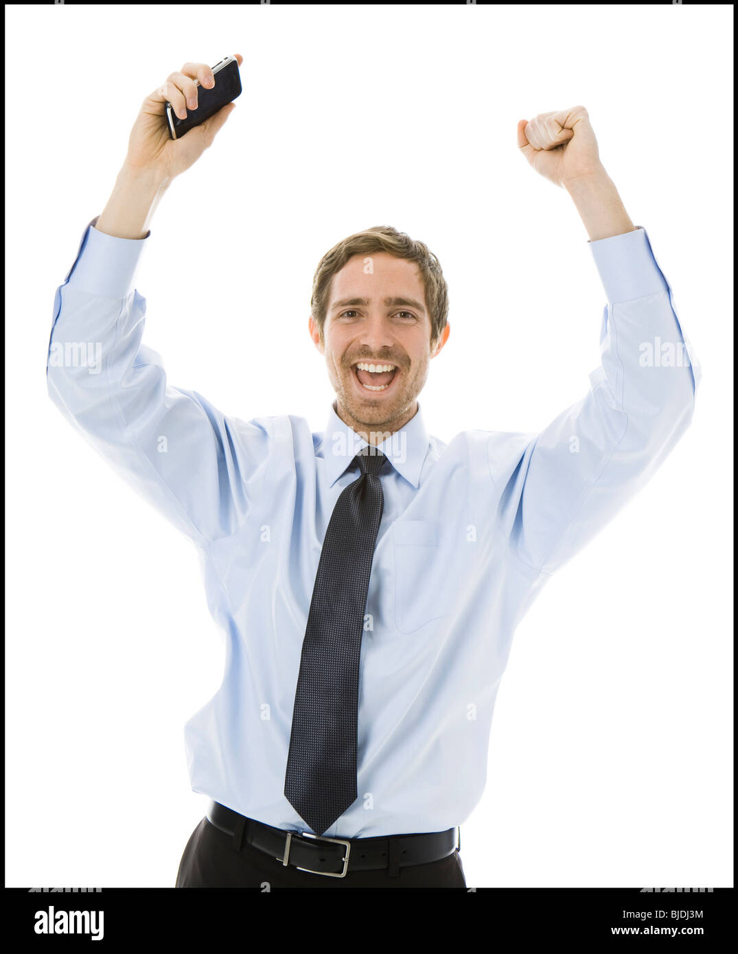 man on his iPhone Stock Photo - Alamy