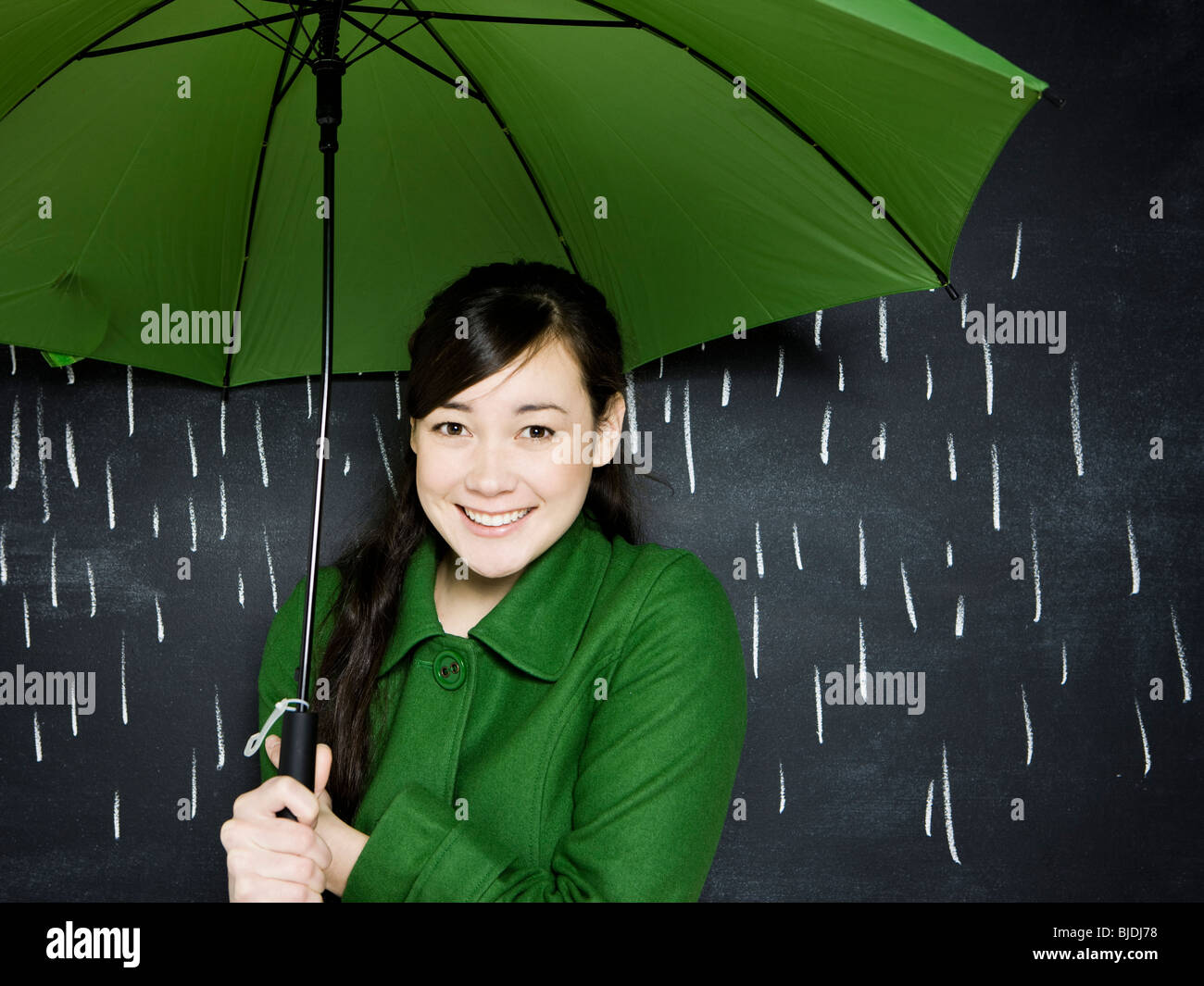 Woman In Rain Umbrella High Resolution Stock Photography and Images - Alamy
