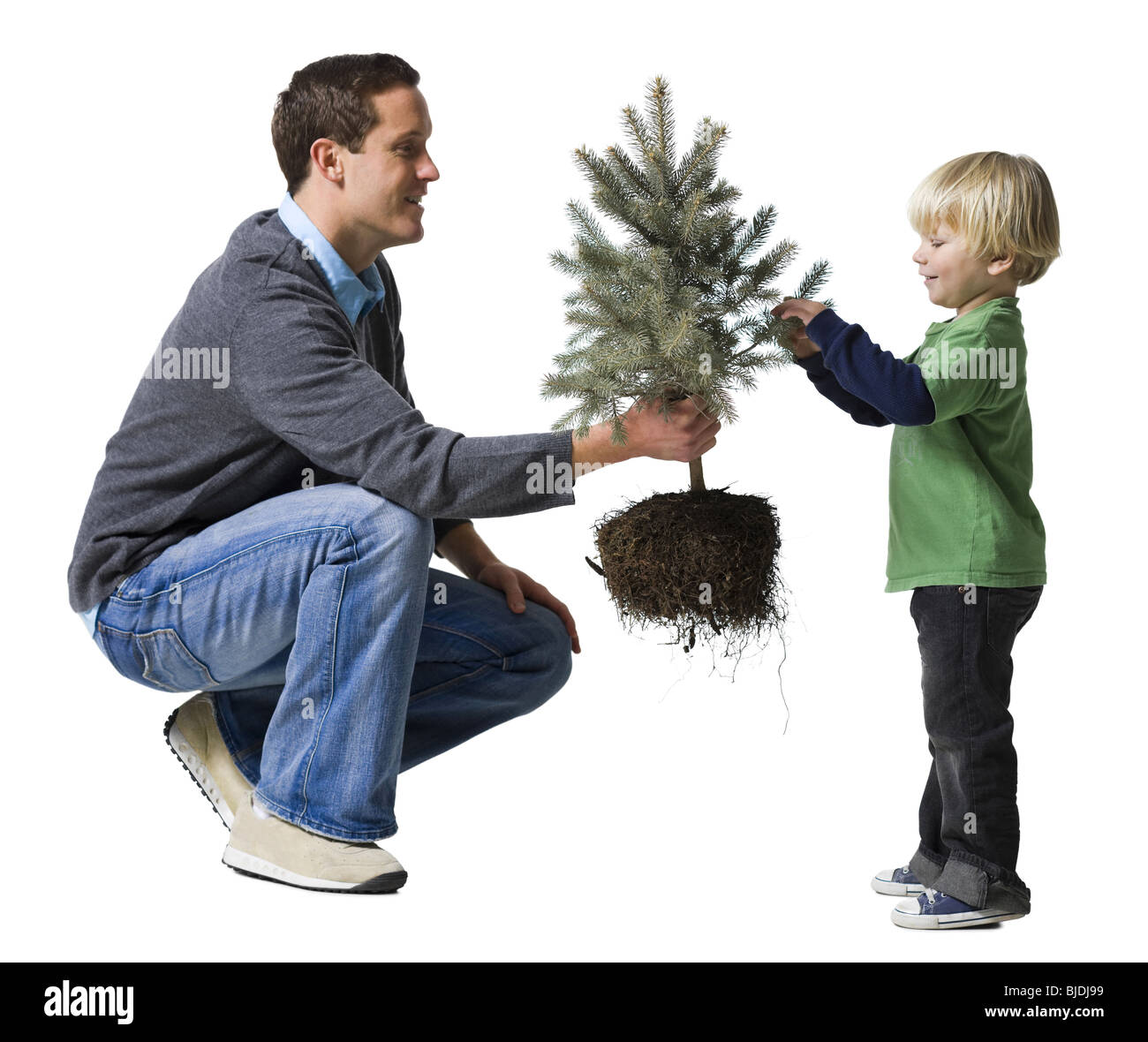 Father Son Planting Tree High Resolution Stock Photography and Images ...