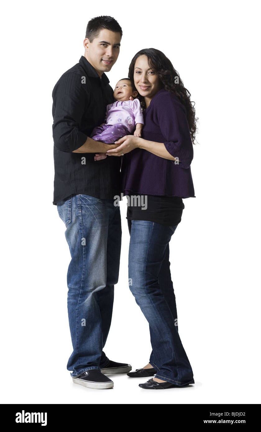 Girls with parents Cut Out Stock Images & Pictures - Alamy