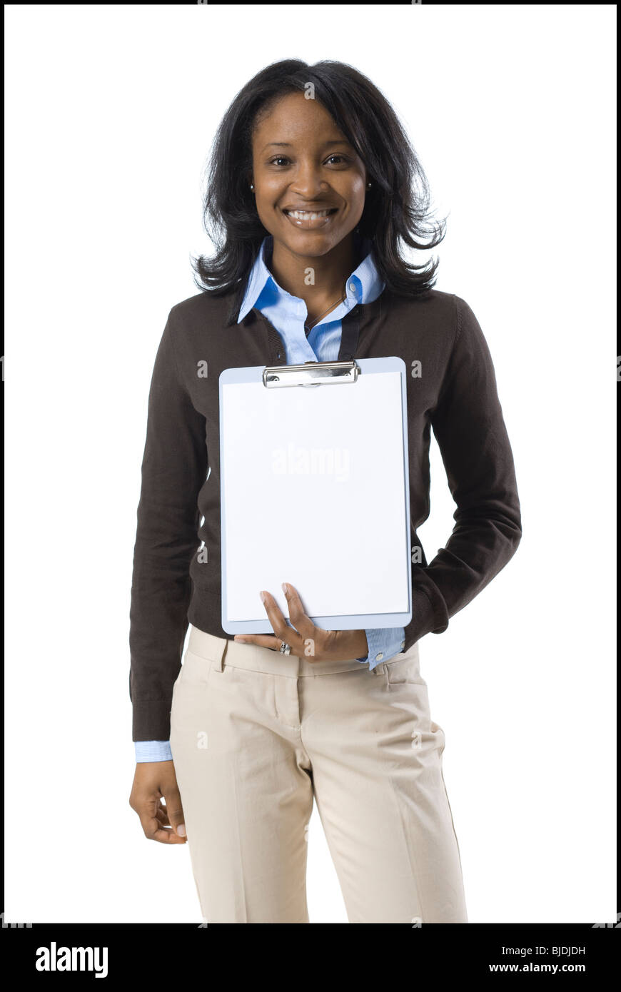 woman with a clipboard Stock Photo - Alamy