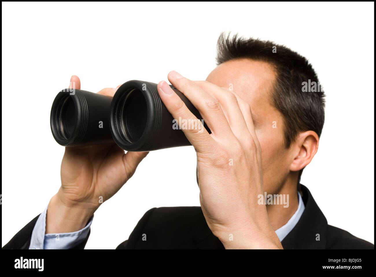 businessperson with binoculars Stock Photo - Alamy