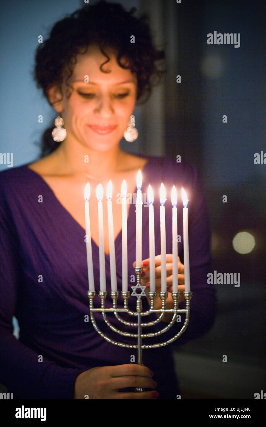 Menorah of hannukkah hi-res stock photography and images - Alamy