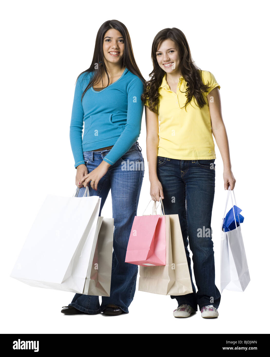 girls with shopping bags Stock Photo - Alamy