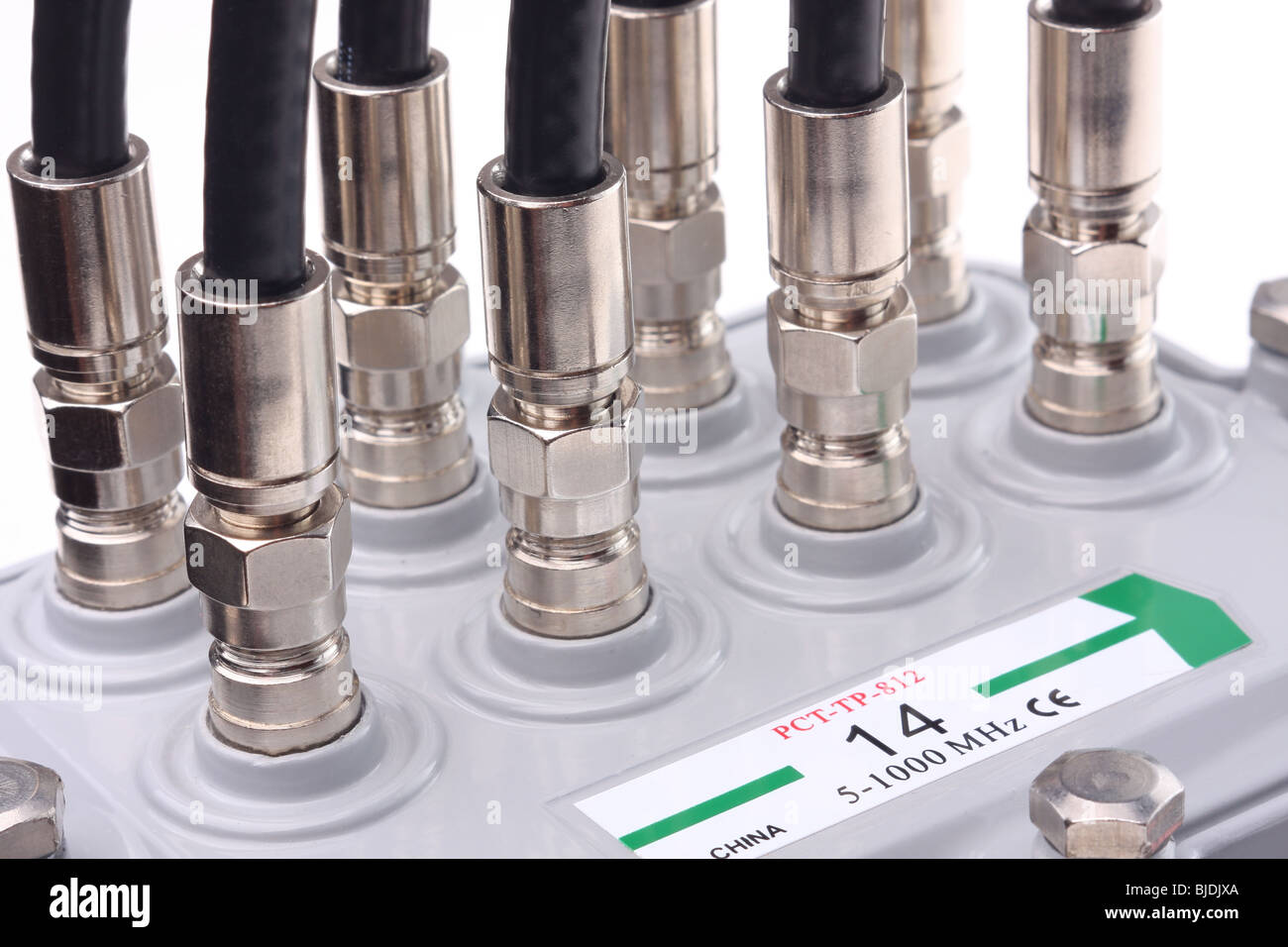 Professional cable tv splitter Stock Photo - Alamy