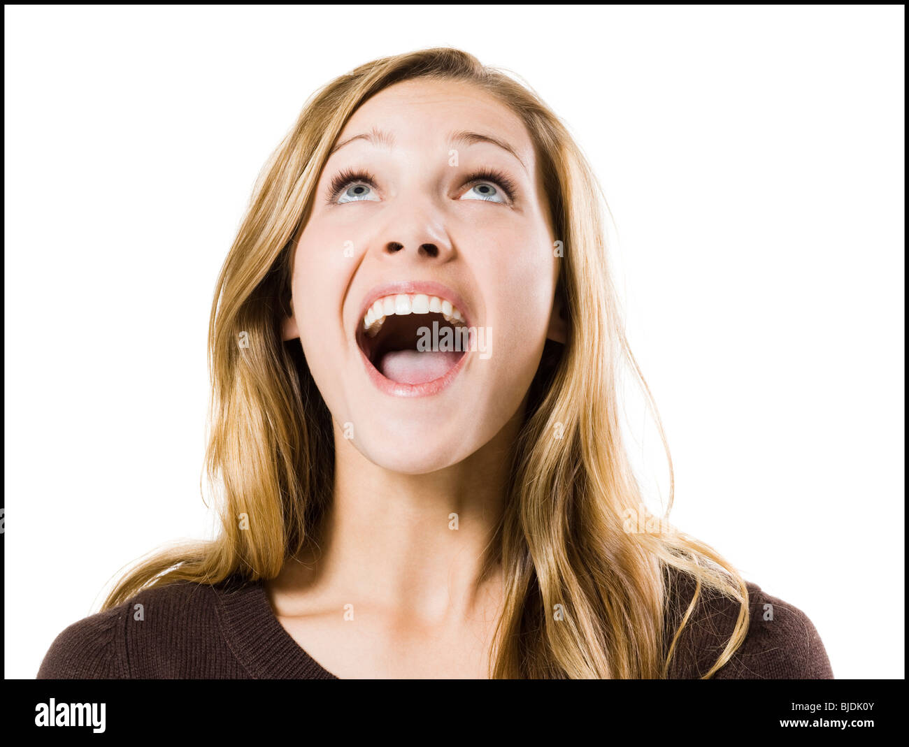 girl looking up Stock Photo - Alamy