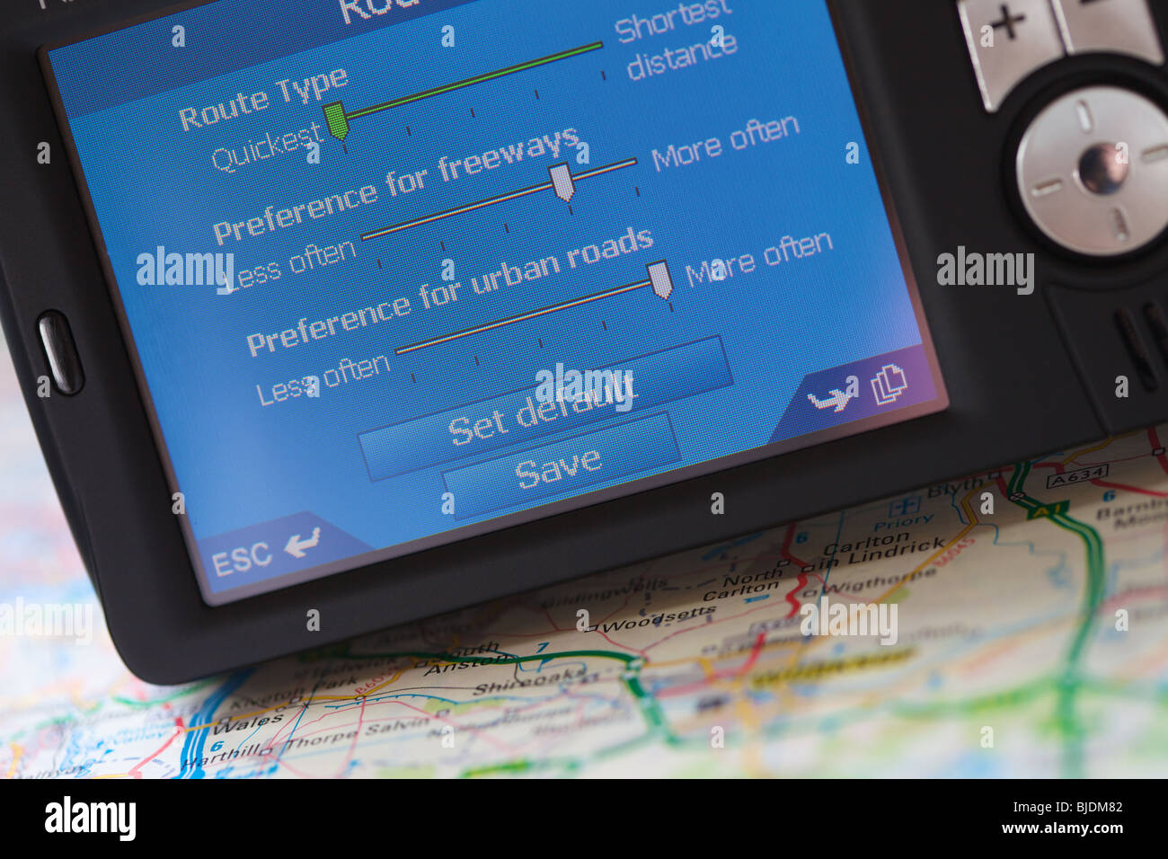 Car map choices hi-res stock photography and images - Alamy