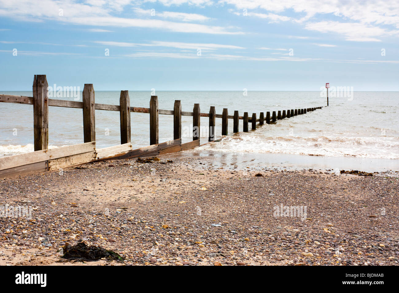 Timber Groynes at Dawlish Warren Devon England UK Stock Photo - Alamy