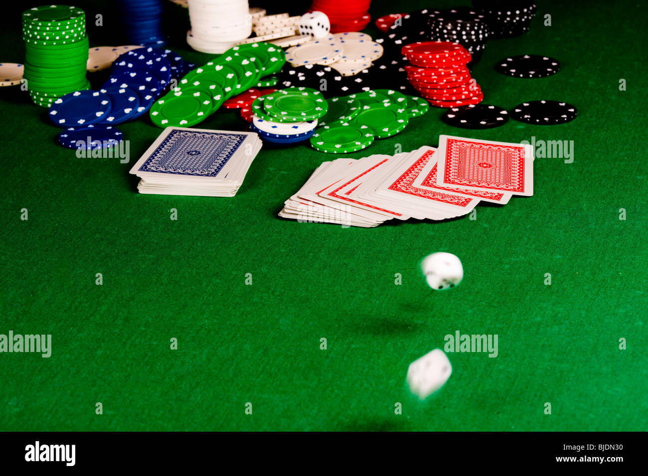 Playing cubes in motion Stock Photo - Alamy