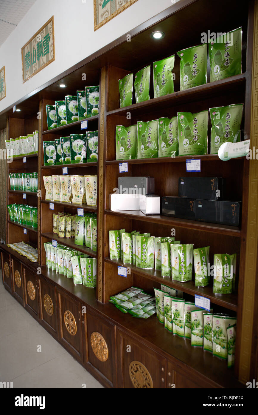 Tea shop with several kinds of tea and herbs in Chengdu, China Stock ...