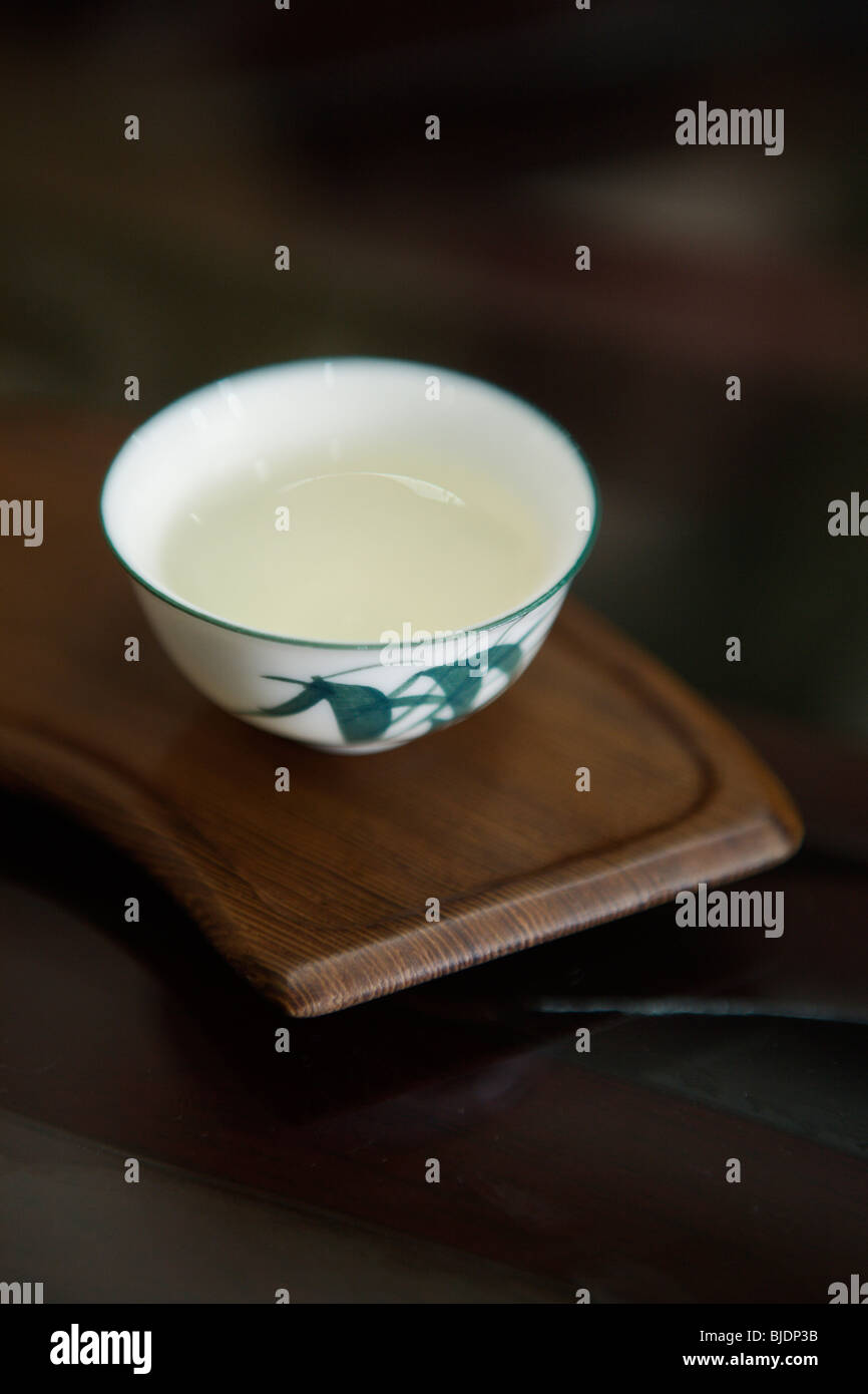 A cup of excellent quality Chinese green tea Stock Photo - Alamy