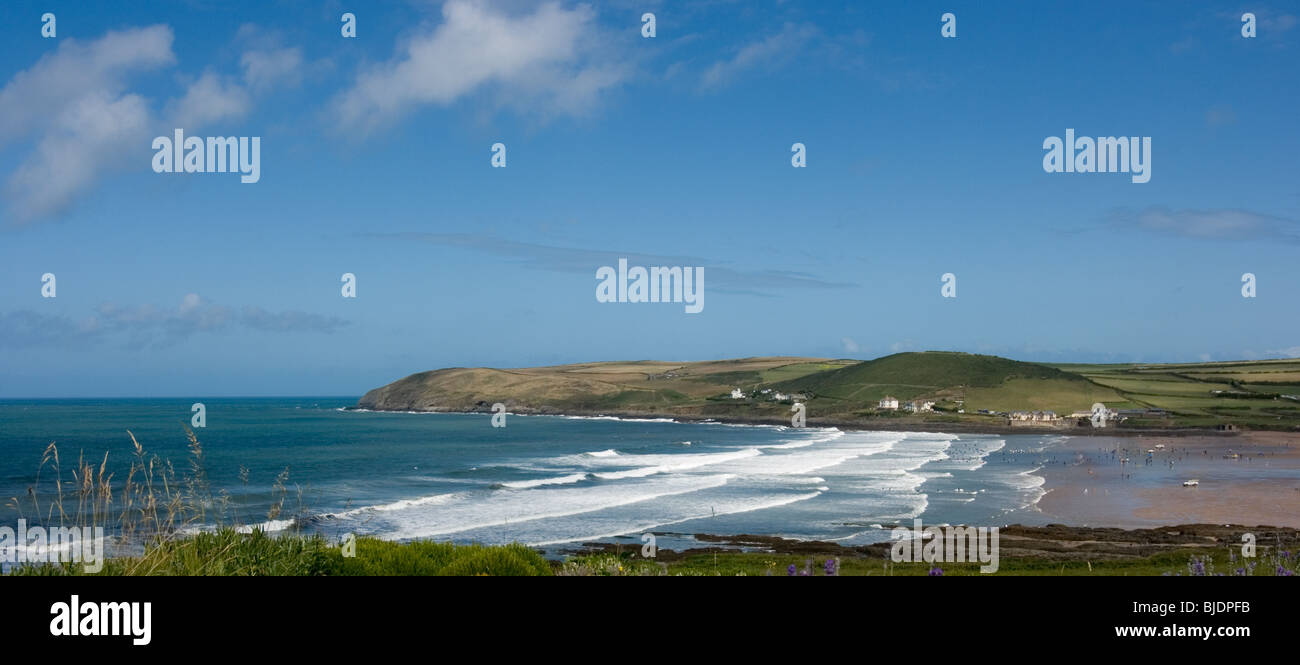 Panoramic view of Croyde beach, North Devon Stock Photo - Alamy