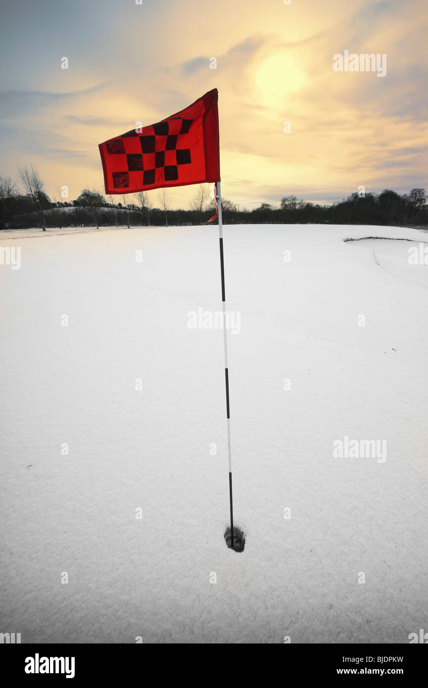 Golf course snow sunrise hi-res stock photography and images - Alamy
