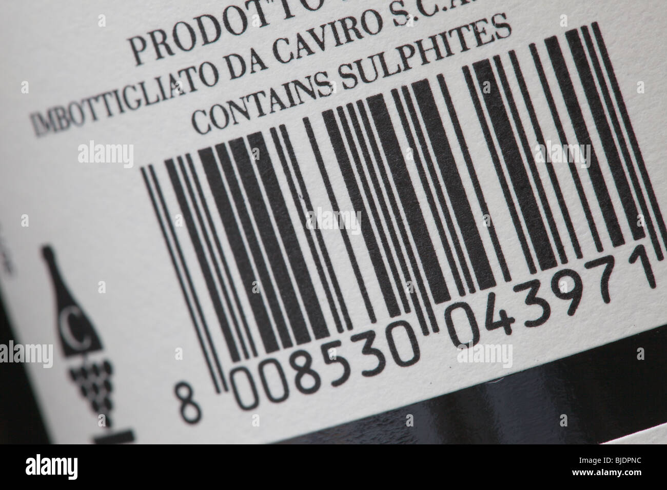 Bar code on a label hi-res stock photography and images - Alamy