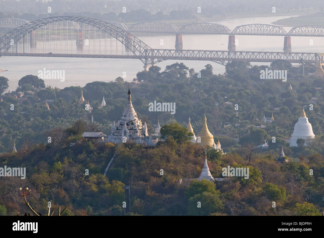 MYANMAR/BURMA . BUDDHIST MONASTERIES IN THE HOLY CITY OF SAGAING NEAR ...