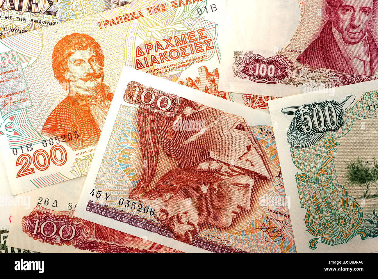 Pre-Euro Greek Drachma bank notes Stock Photo - Alamy