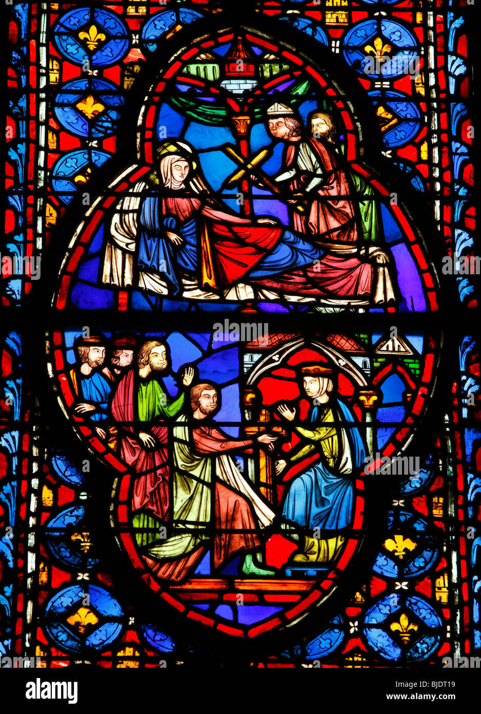 13th century Stained Glass Windows Detail, Sainte-Chapelle, Paris ...