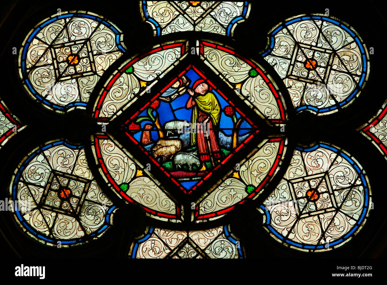 13th century Stained Glass Windows Detail, Sainte-Chapelle, Paris ...