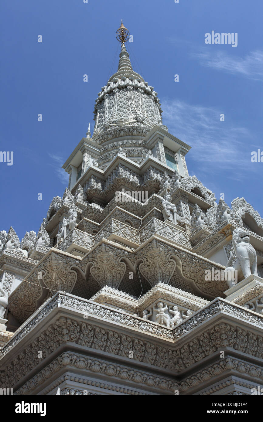 Stupa at Phnom Udong, former Khmer capital, near Phnom Penh, Cambodia ...