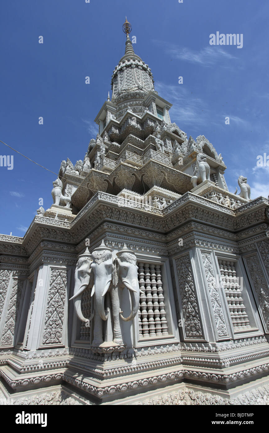 Stupa at Phnom Udong, former Khmer Capital, near Phnom Penh, Cambodia ...