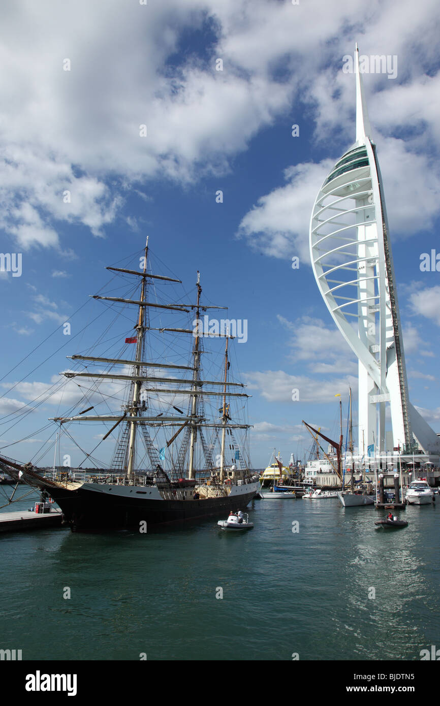 Tall ship spinnaker tower hi-res stock photography and images - Alamy