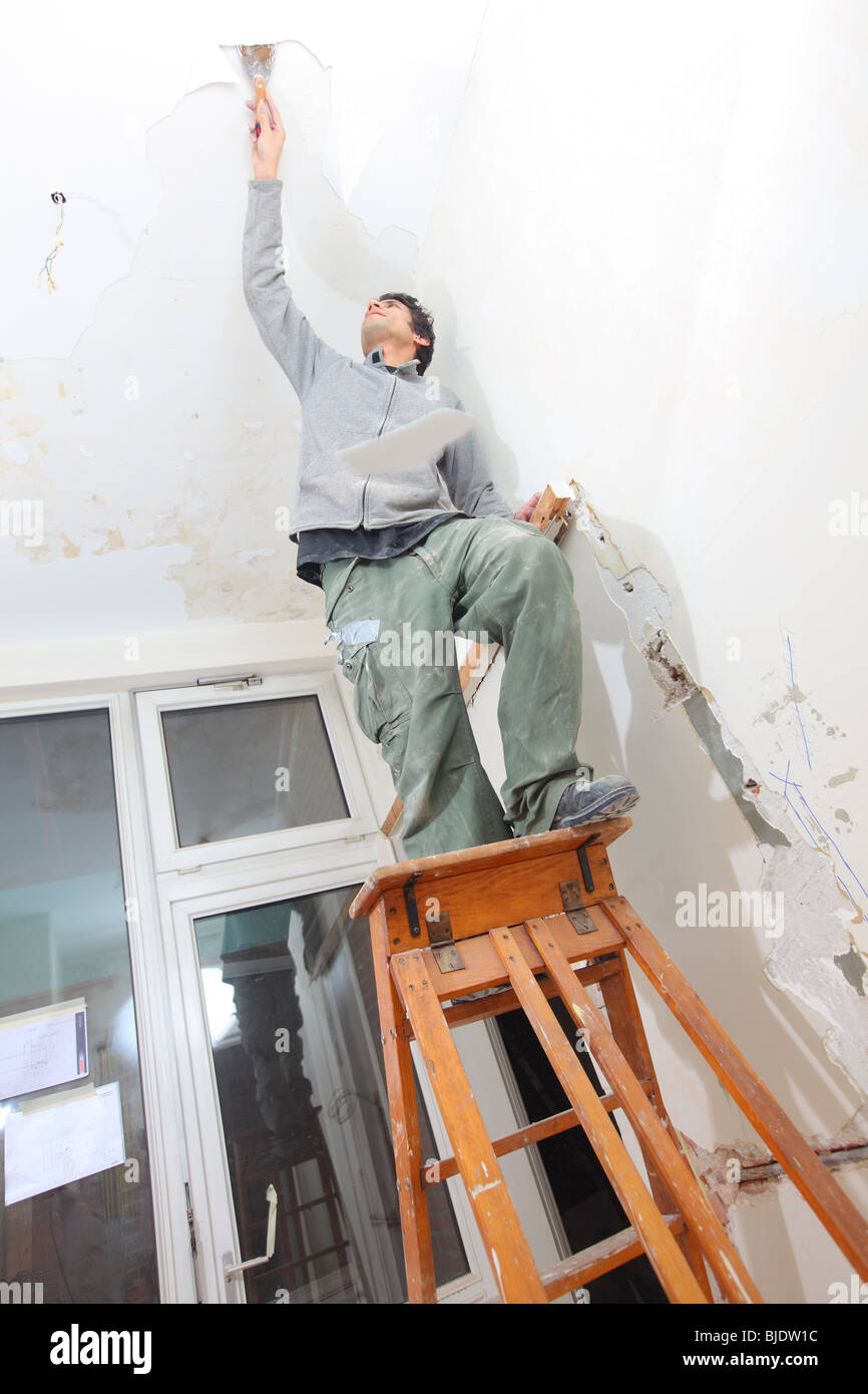 Old Man Up Ladder High Resolution Stock Photography and Images - Alamy