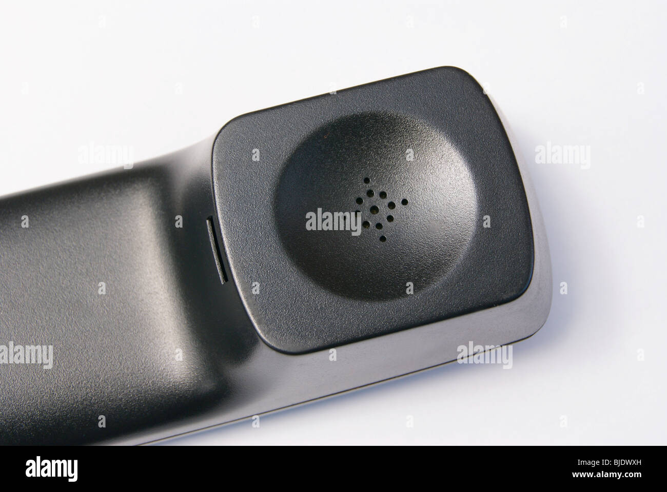 Telephone Receiver Phone call close up shot isolated in white ...