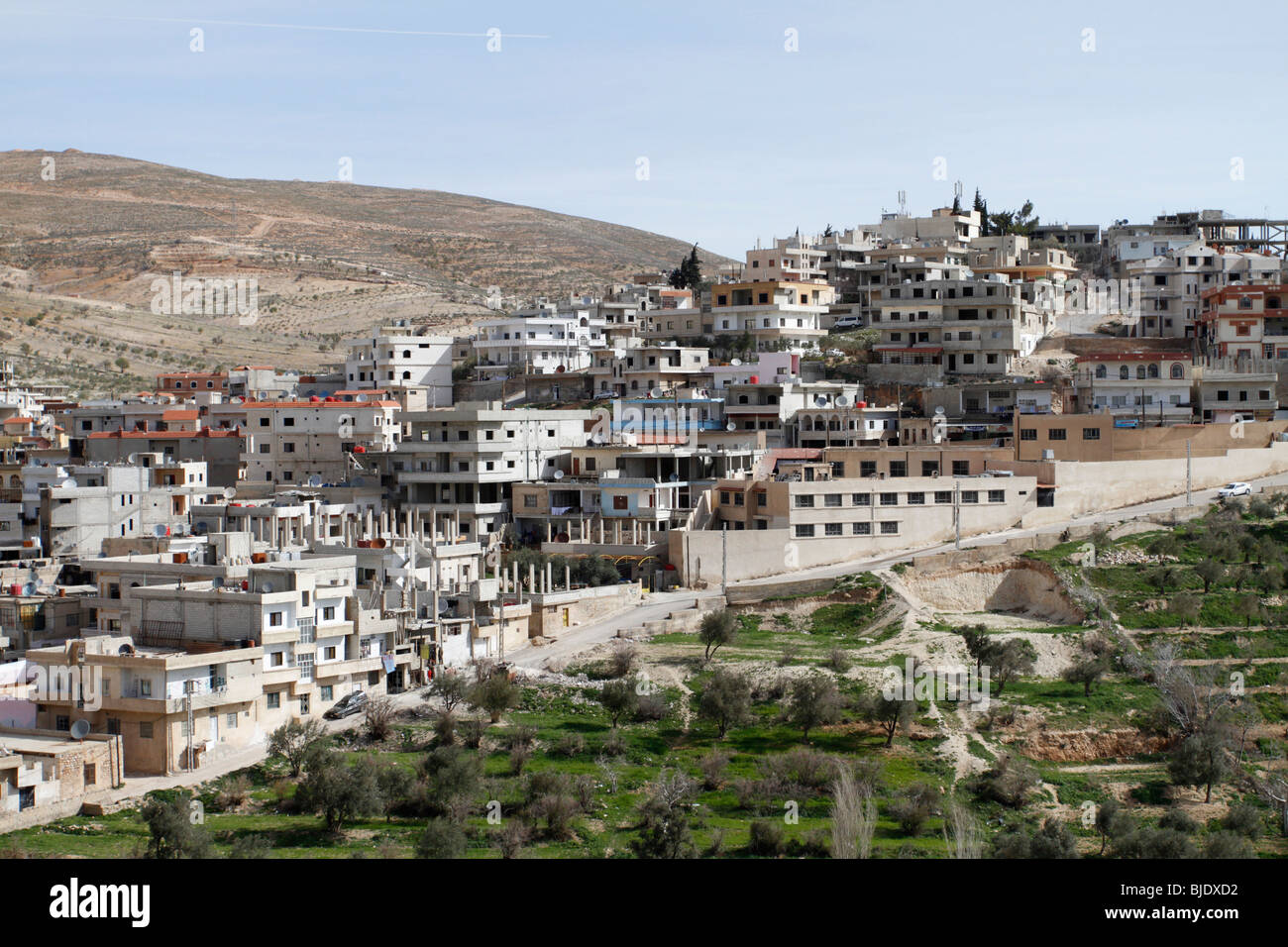 Mountain side village at Jabal Qalamun in Syria Stock Photo - Alamy