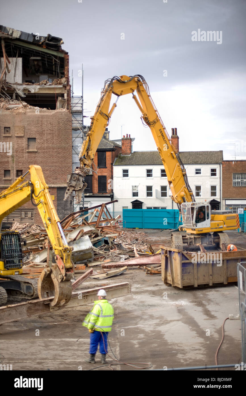 Demolition Squad Destroy Old Building High Resolution Stock Photography ...
