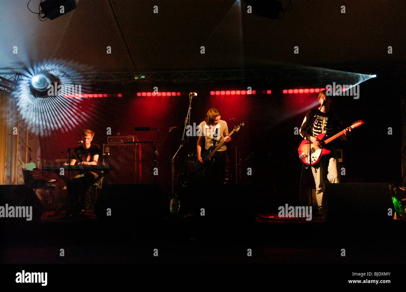 Welsh language rock band MOZZ playing at National Eisteddfod of Wales ...