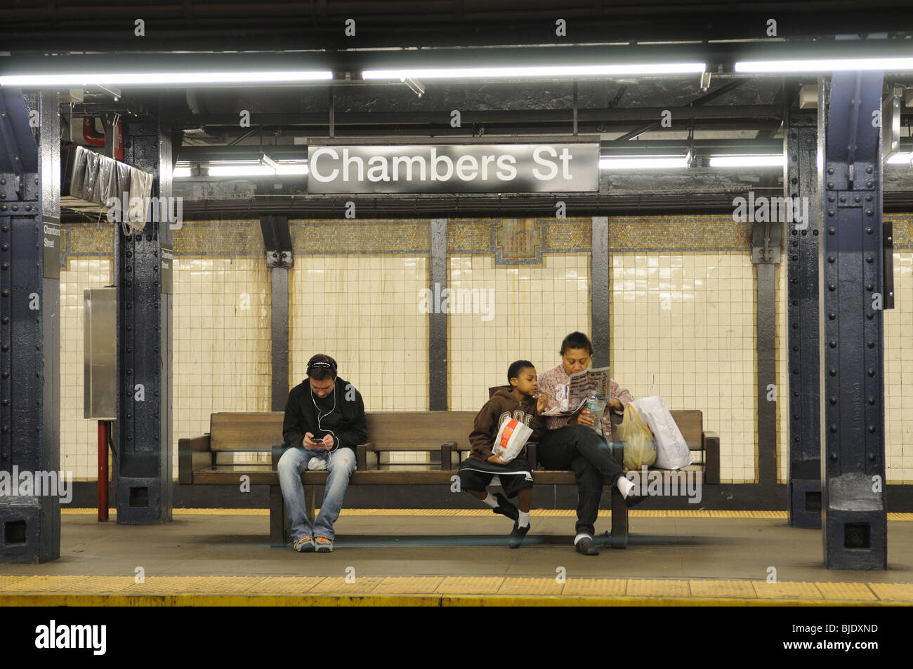 A New York City subway station in Lower Manhattan Stock Photo - Alamy