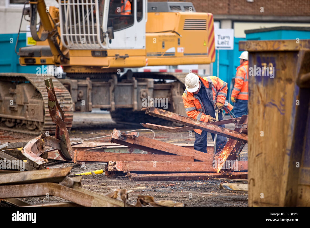 Demolition Squad Destroy Old Building High Resolution Stock Photography ...