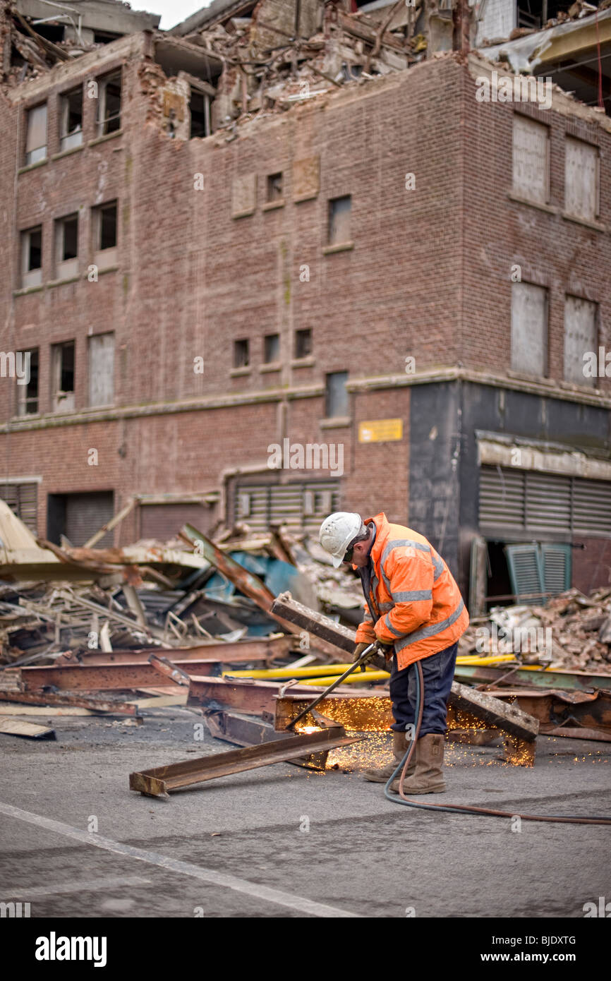 Demolition Squad Destroy Old Building High Resolution Stock Photography ...