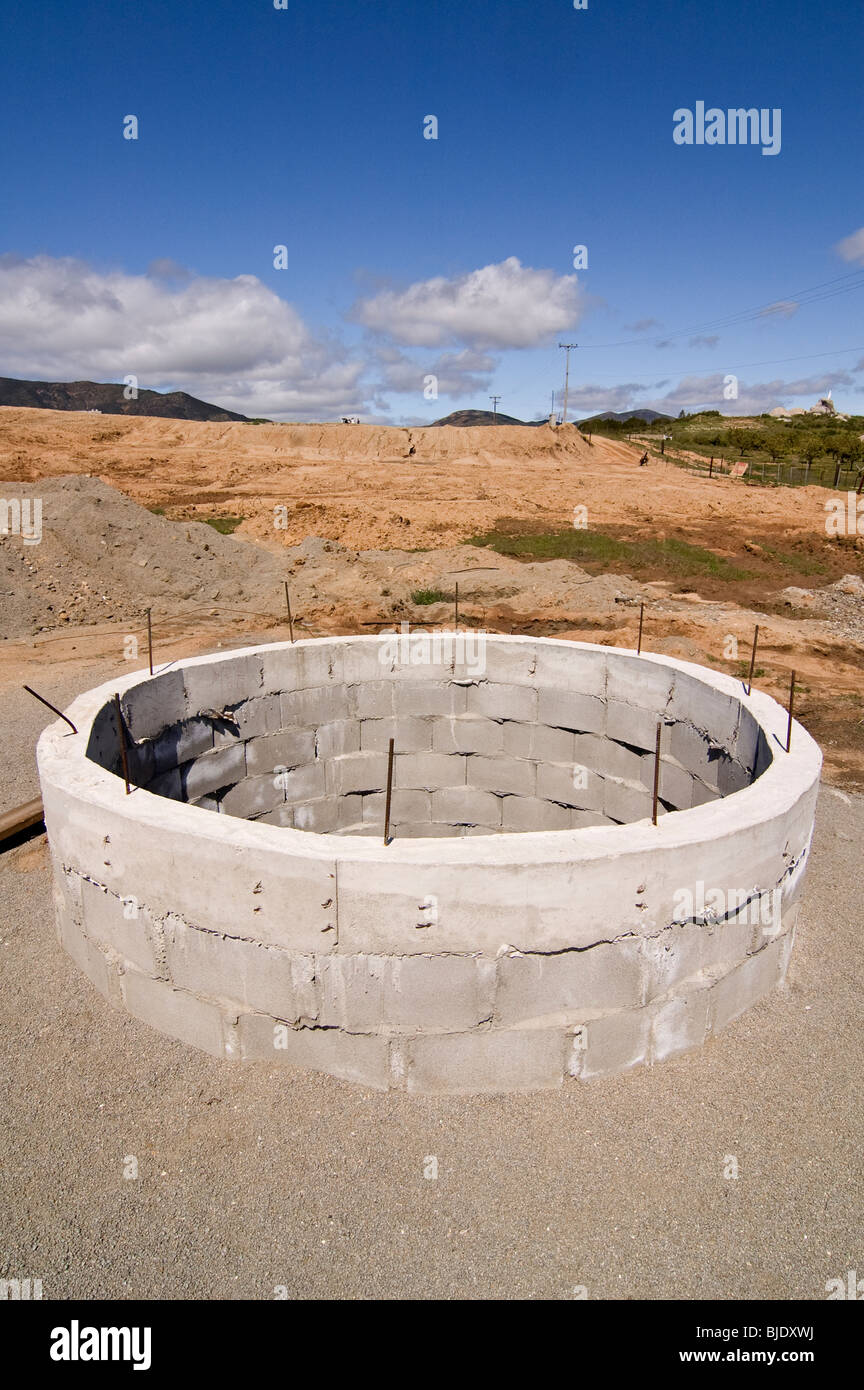 An underground well under construction at the "Poiema Ranch ...