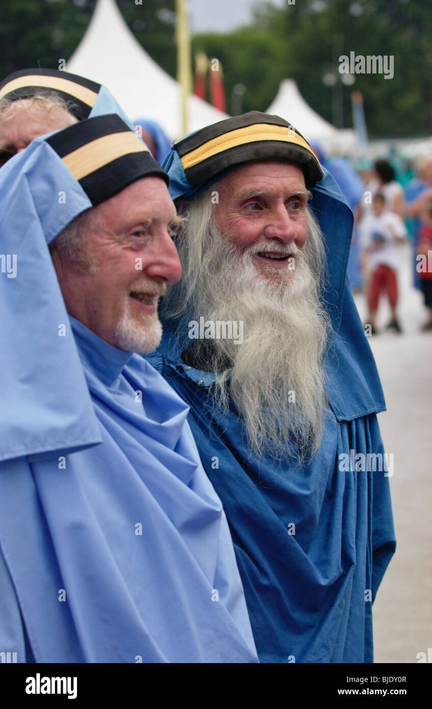Cornish druids visiting the National Eisteddfod of Wales Newport Gwent ...