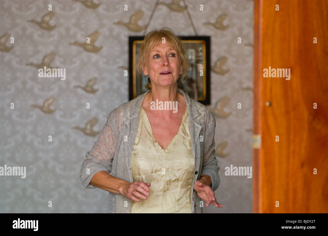 Actress Sharon Morgan in an outdoor solo performance at National ...