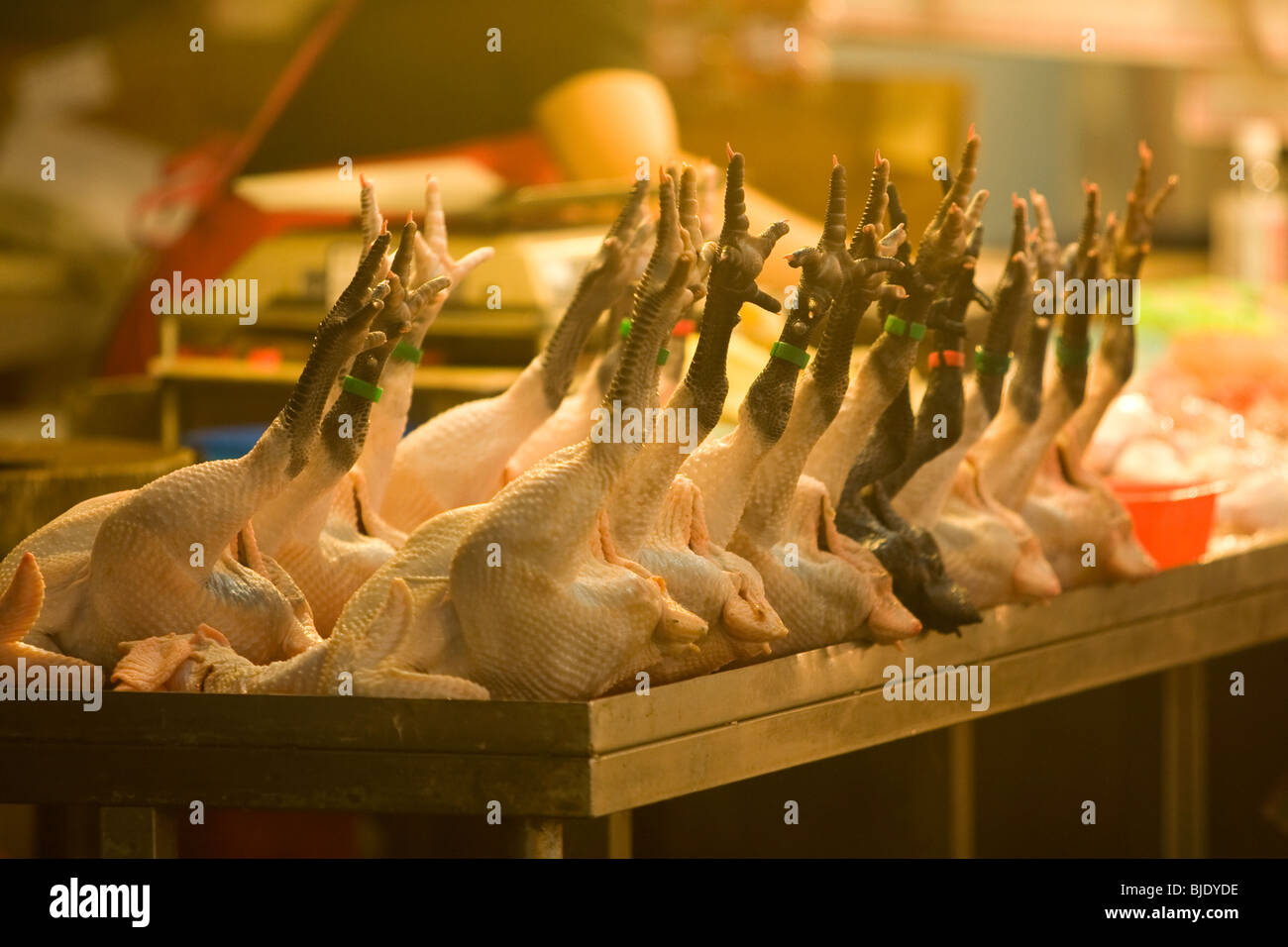 Raw fresh chicken meat sold at Yi Dian Li Traditional Afternoon Market ...