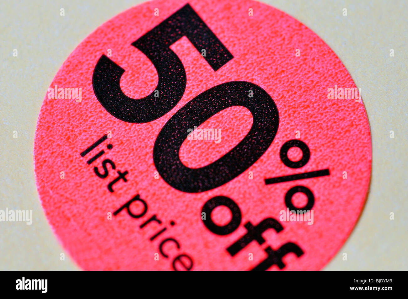 50% off sale sticker Stock Photo - Alamy
