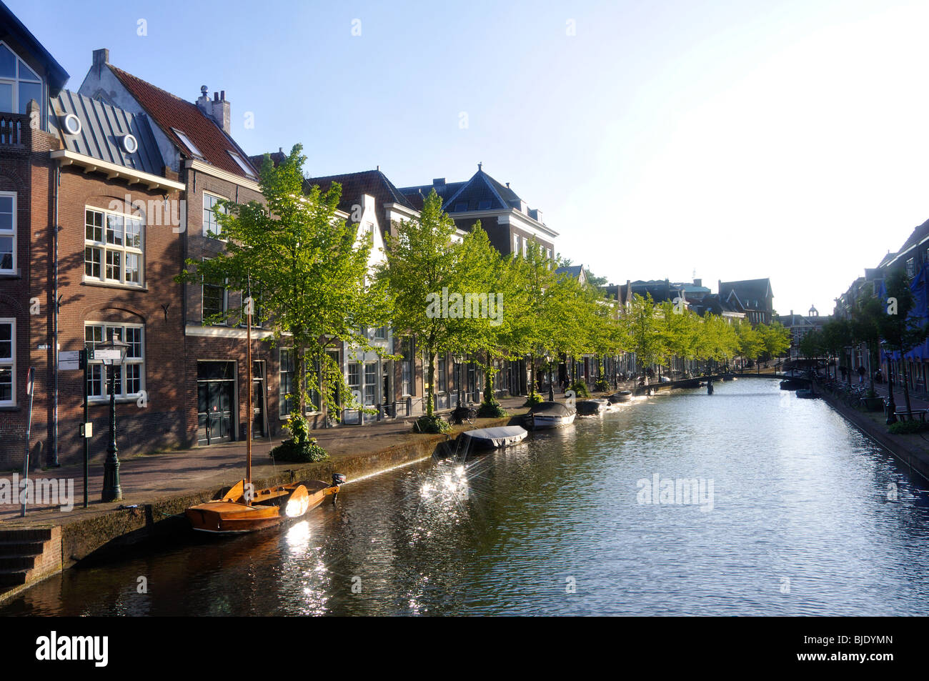 Holland netherlands canal historic town dutch nederland sunset hi-res ...