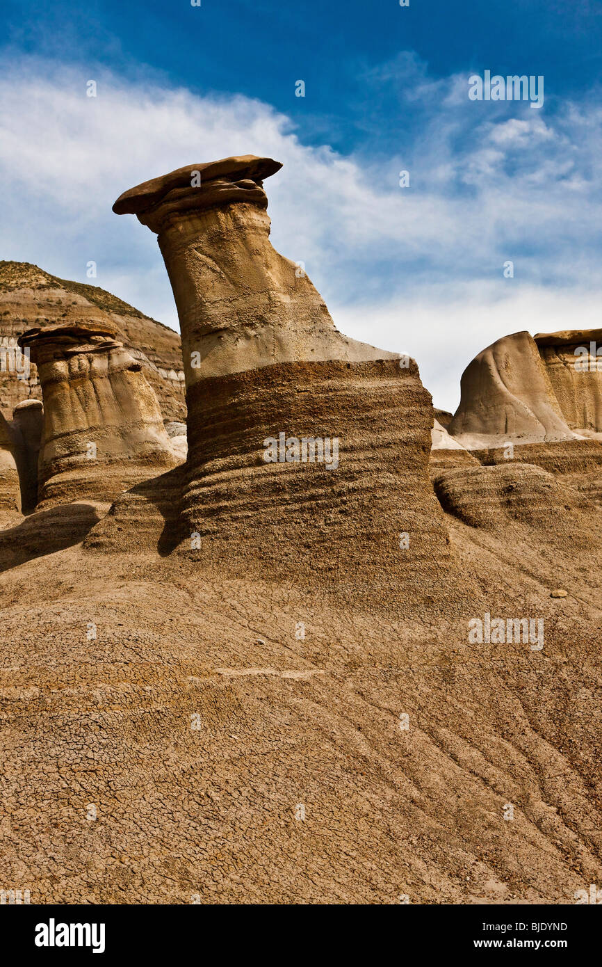 Hoodoos near Drumheller - Alberta - Canada Stock Photo - Alamy