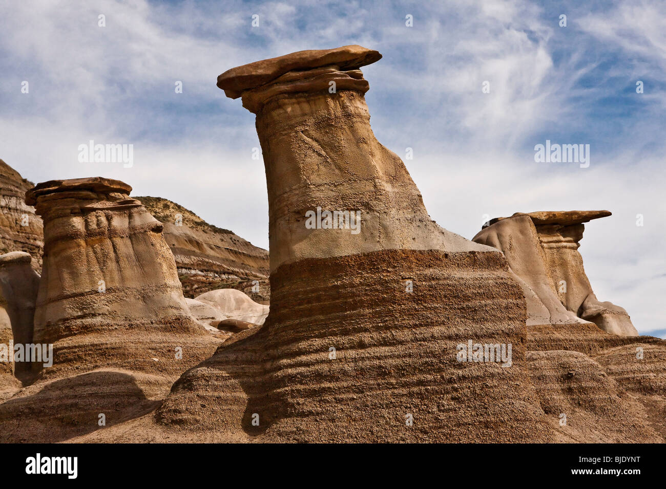Hoodoos near Drumheller - Alberta - Canada Stock Photo - Alamy