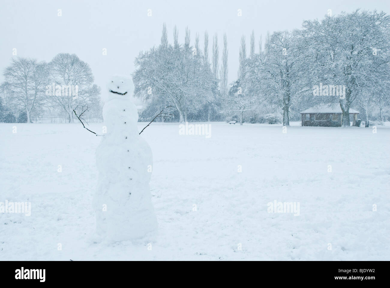 Snowman with stick arms hi-res stock photography and images - Alamy