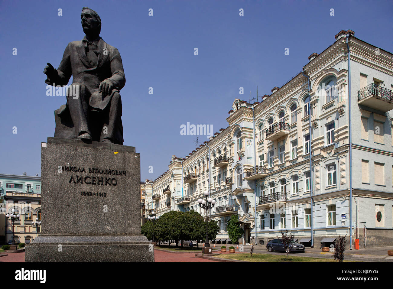Statue of the ukrainian composer nikolai lysenko hi-res stock ...