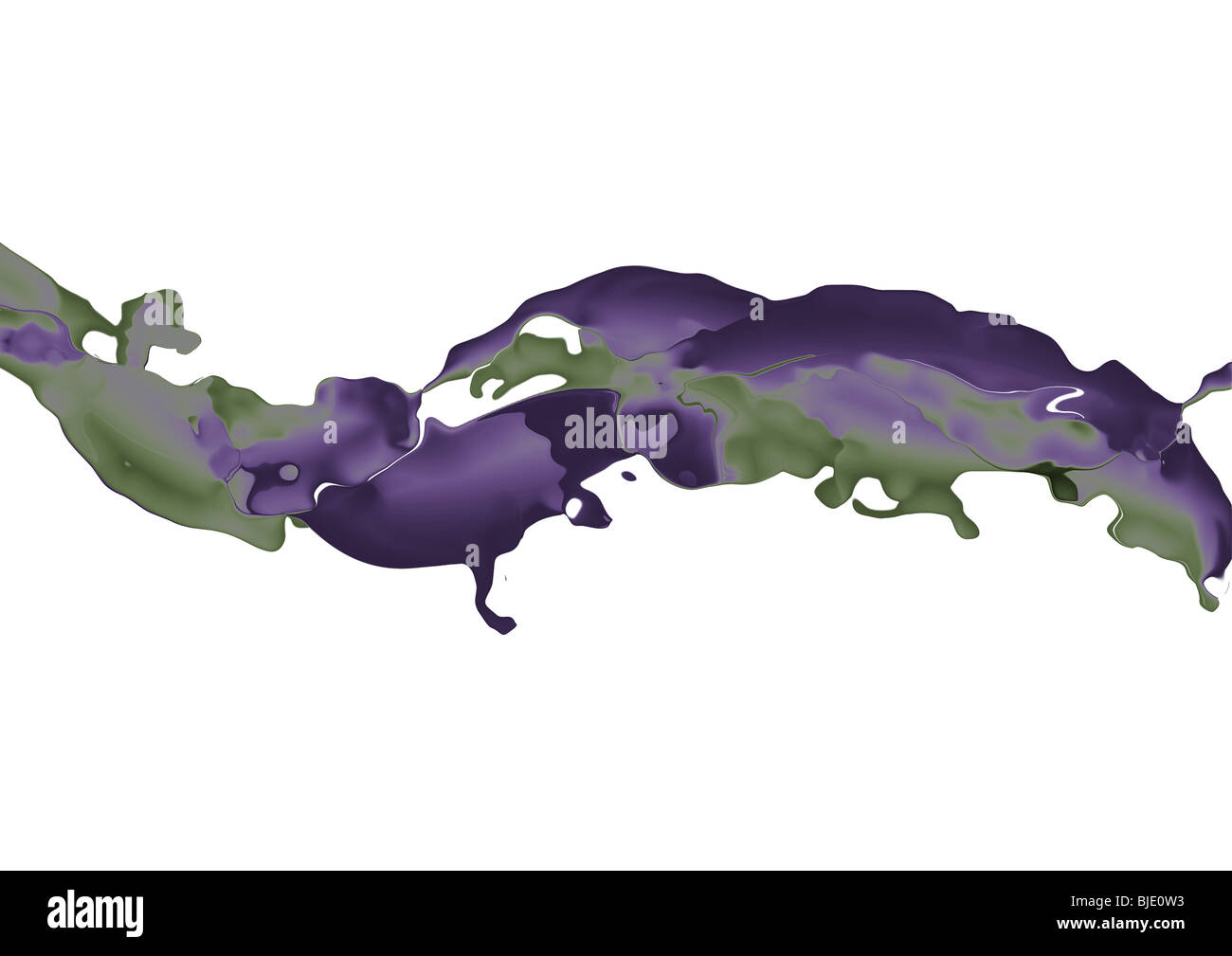 green and purple liquid wave Stock Photo - Alamy