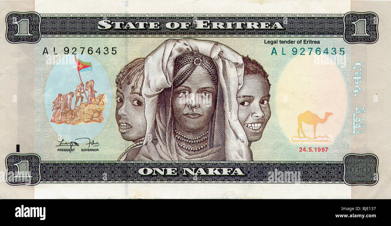 Eritrean money, nakfa, Eritrea Stock Photo - Alamy