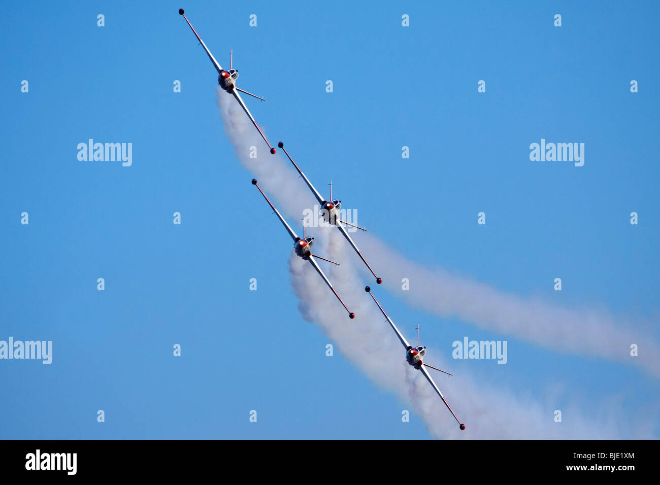 Israeli Air force (IAF) Fouga Magister CM-170 in aerobatics display ...